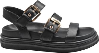 Janet & Janet Femme, Chaussures, Noir, Taille: 39 EU Sandales Plates