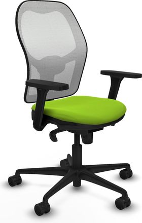 Piqueras y Crespo B&uuml;rostuhl mit 3D-Armlehnen, h&ouml;henverstellbare Lendenwirbelst&uuml;tze, mit 5 Positionen und injiziertem Schaumstoff, Wei&szlig;/Pistazie