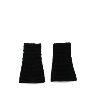 Lisa Yang Zarie Ribbed-knit Fingerless Gloves