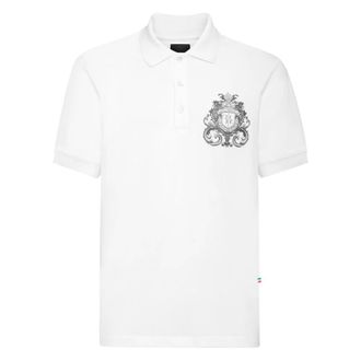 Billionaire Boys Club Homme, Tops, Blanc, Taille: 3XL Polo SS Crest Baroque