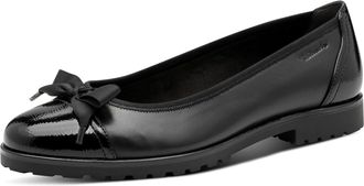 Tamaris Damen Klassische Ballerinas, Frauen Flats,TOUCHit-Fußbett,Slip-ons,klassisch elegant,Ballerinen,Pumps,Halbschuhe,Slipper,Black,41 EU
