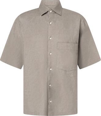 Windsor Kurzarmhemd aus einem Leinen-Lyocell-Mix in