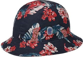 Stetson Chapeau en Tissu Flowlin Bucket Femme - de p&ecirc;che d&eacute;t&eacute; pour Le Jardin avec Doublure &Eacute;t&eacute; Printemps-&eacute;t&eacute; - M (56-57 cm) Bleu