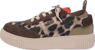 Crick It CRICKIT Sneaker Damen PARIA | Sneaker Low mit Easy In f&uuml;r Damen aus 100% Leder | Leo Druck