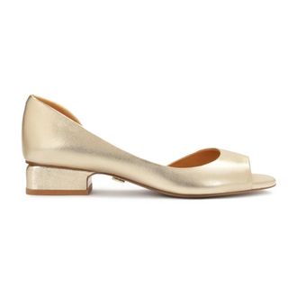 Kazar Goldene Peep-Toe-Pumps mit niedrigem Absatz - - Shoes - Damen - Gelb - 41 EU