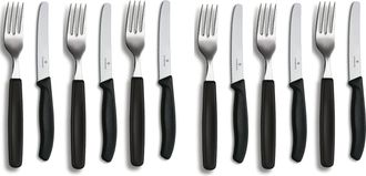 Victorinox by Swiss Army 12-tlg. Tafelmesser-Set Swiss Classic (Schwarz)
