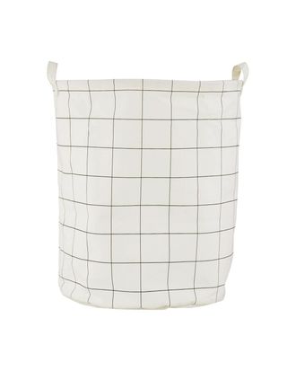 House Doctor W&auml;schekorb, Eisen, Weiss, 40 x 50