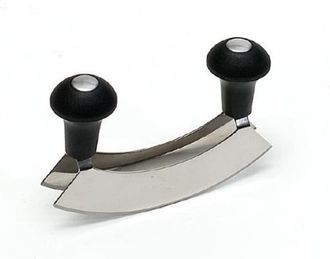 axentia Axentia 200509 Wiegemesser doppelt ES 17 cm, Silberfarben, Schwarz