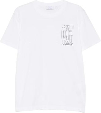 Off-white Homme, Tops, Blanc, Taille: 2XL T-shirt graphique &agrave; col rond