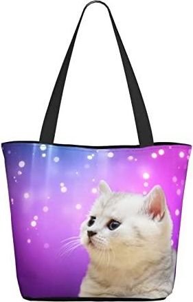AOOEDM Joli sac &agrave; provisions pour femme chat animal 33 x 28 x 19 cm. Le cadeau parfait pour la Saint-Valentin. Cest de la Saint-Valentin pour maman, fille, &eacute;