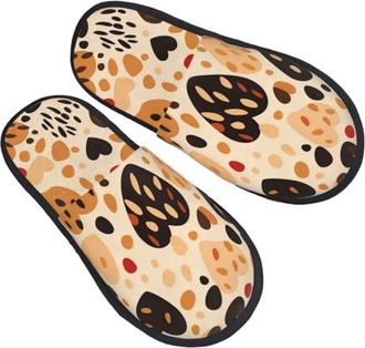 Generic Coeur Imprim&eacute; Tigre, Imprim&eacute; L&eacute;opard, Amour Homme Femme Slippers L&eacute;g&egrave;res Chaussons Confortable Pantoufles Pour Maison Hiver Int&eacute;rieur L