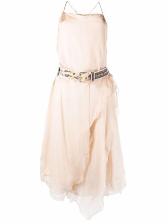 Diesel robe asym&eacute;trique D-Claes en soie - Tons neutres