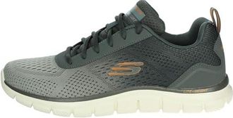 Skechers Track Ripkent Baskets pour Homme, Maille Olive/synthétique, Pointure 39