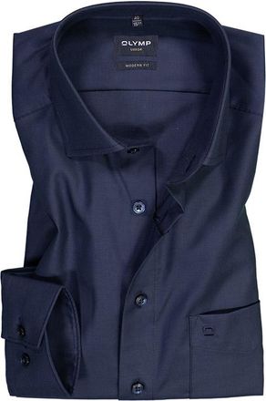 Olymp Herren Hemd blau Baumwolle