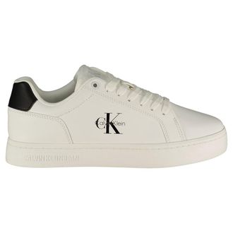 Calvin Klein Damen Cupsole Sneaker Classic Mono mit Logo, Wei&szlig; (Bright White/Black), 40