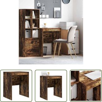 vidaXL Bureau compact - Bureau Ch&ecirc;ne fum&eacute; 60 x 50 x 76 cm