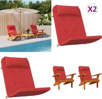 vidaXL Adirondack-Auflagen 2 Stk. Rot Oxford-Gewebe - Sitzauflage - Adirondack-Auflage
