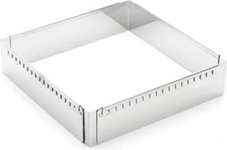 De Buyer De Buyer 3013.20 - Rahmen aus Edelstahl, ausziehbar 20 x 20 x 5 cm bis 37 x 37 x 5 cm,grau