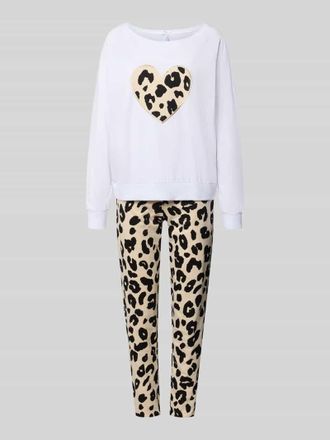 Louis & Louisa Relaxed Fit Pyjama aus reiner Baumwolle Modell Schmusekatze