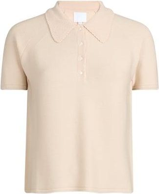 Molli Top col polo manches courtes en laine