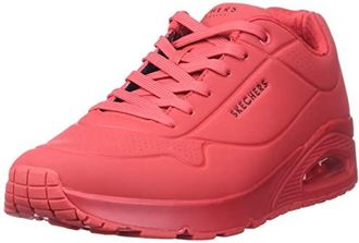 Skechers Uno Stand On Air Baskets Homme, Red Durabuck Mesh, 42.5 EU