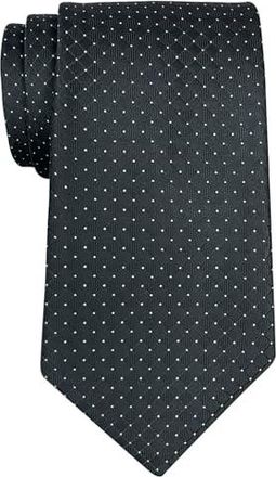 Retreez Cravate Textur&eacute; &Agrave; carreaux Tiss&eacute;e en Microfibres de Noir