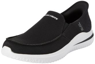 Skechers Herren DELSON 3.0 CABRINO Schlüpfen, Black Knit, 42.5 EU