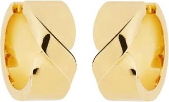 Aquazzura Femme, Accessoires, Jaune, Taille: ONE Size Twist Mini Hoops Earrings