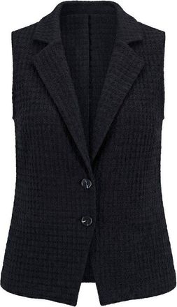 STUDIO UNTOLD Blusenjacke Blusen-Weste fitted Shape Waffelstrukturt