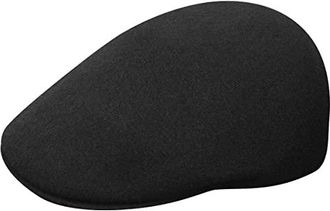 Kangol Chapeau en Laine sans Couture 507, Noir (Noir/doré BG)., XL