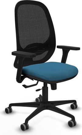 Piqueras y Crespo B&uuml;rostuhl mit 3D-Armlehnen, h&ouml;henverstellbare Lendenwirbelst&uuml;tze, ausgestattet mit Synchron/Translack und Schneideschaum, mit Rollen von 65 mm, Parket