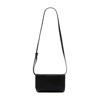 Marni Mending Logo Kalbsleder Tasche - - Bags - Herren - Schwarzk - ONE SIZE