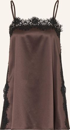 Mrs & Hugs Mrs & Hugs Satintop Mit Spitze braun