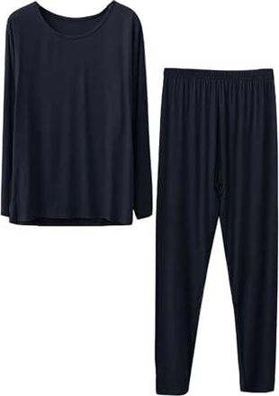 Generic cfpqv Pyjama dautomne pour femme - Grandes tailles - Ensemble de pyjama chaud - Vêtement de nuit léger - Couleur oeuf - Pyjama à manches longues - Pan