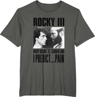 Rocky III I Predict Pain Rocky Vs Clubber Lang Panel T-Shirt