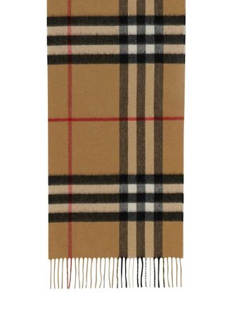 Burberry Check Cashmere Scarf - Beige