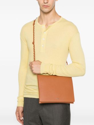 Jil Sander Leather Crossbody Bag - Tan Brown