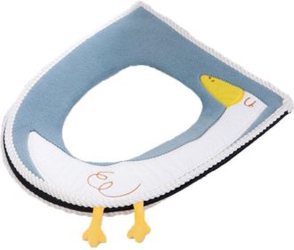 NUOBESTY Weicher Toilettensitzbezug mit Reißverschluss Wasserdichtem Rückseite Dickem mit Griff Waschbare Wc sitzauflage für Badezimmer Kinderfreundlich und Ko