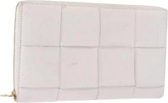 Bottega Veneta Portefeuille Long Pre-owned - Femme - Pre-owned - Blanc - Taille: ONE Size