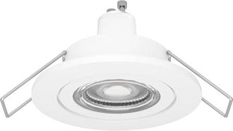 Eglo LED Einbaustrahler Barranco, Deckenspot Badezimmer, Deckenstrahler aus Kunststoff in Wei&szlig;, Badlampe warmwei&szlig;, inkl. GU10 Leuchtmittel, IP44