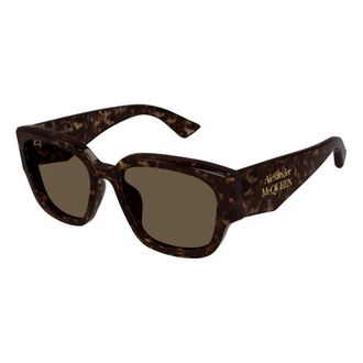 Alexander McQueen Stylische Sonnenbrille Am0468S Farbe 002 - - Accessories - Damen - Braun - 55 MM