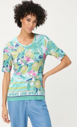 Olsen T-Shirt mit dekorativem Panneau-Print