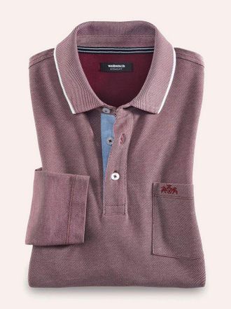 Walbusch Poloshirt Herren Extraglatt-Polo Thermoleicht Shirt b&uuml;gelfrei Angerautes Piqu&eacute;, leicht w&auml;rmend, pflegeleicht, mit Brusttasche