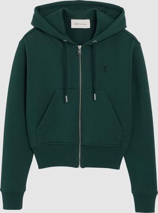 Ami Sweatshirt Ami De Coeur Vert Bouteille Noir