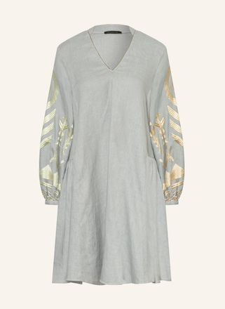 Greek Archaic Kori Strandkleid Feather Aus Leinen grau