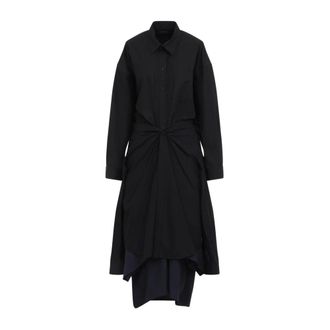Balenciaga Maxi Patched Shirt - - Dresses - Damen - Schwarzk - S