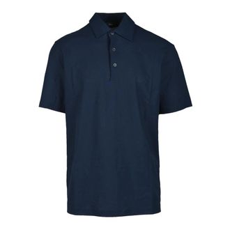 Herno Baumwoll-Polo-Shirt - Klassisches Modell - - Tops - Herren - Blau - 4XL