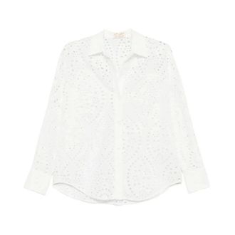 MC2 Saint Barth Femme, Blouses et Chemises, Blanc, Taille: 40 FR Cristal Broderie Anglaise Shirt