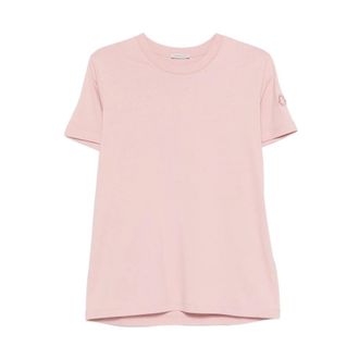 Moncler Moncler T-Shirts und Poloshirts Pink - - Tops - Damen - Rosa - L