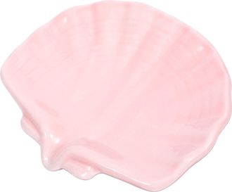 Healifty Keramik Seifenschale Muschelform mit Abfluss Seifenhalter f&uuml;r Badezimmer und Dusche Rosa Kippsicher und Langlebig